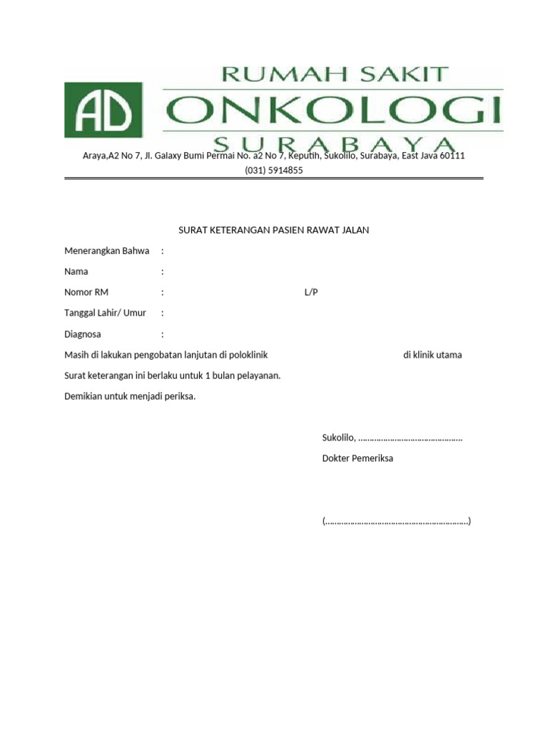 Surat Rawat Jalan | PDF
