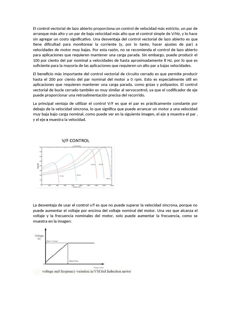 Open-Loop, Close-Loop Vector Control and V-F Control | PDF | voltaje ...