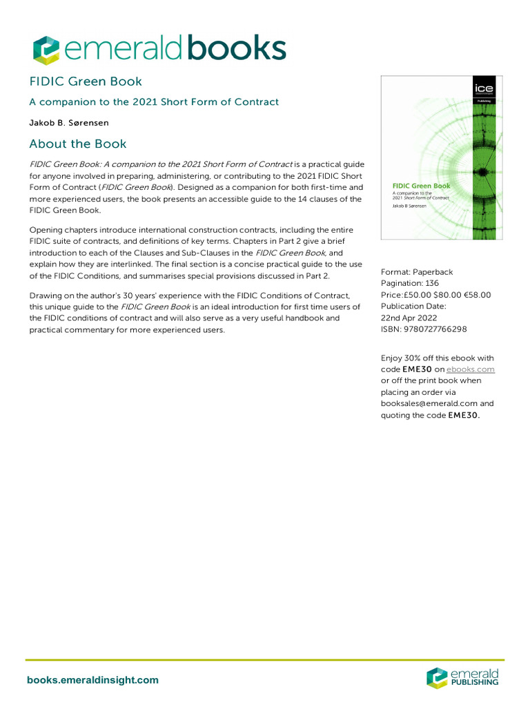 FIDIC Green Book FIDIC Green Book | PDF