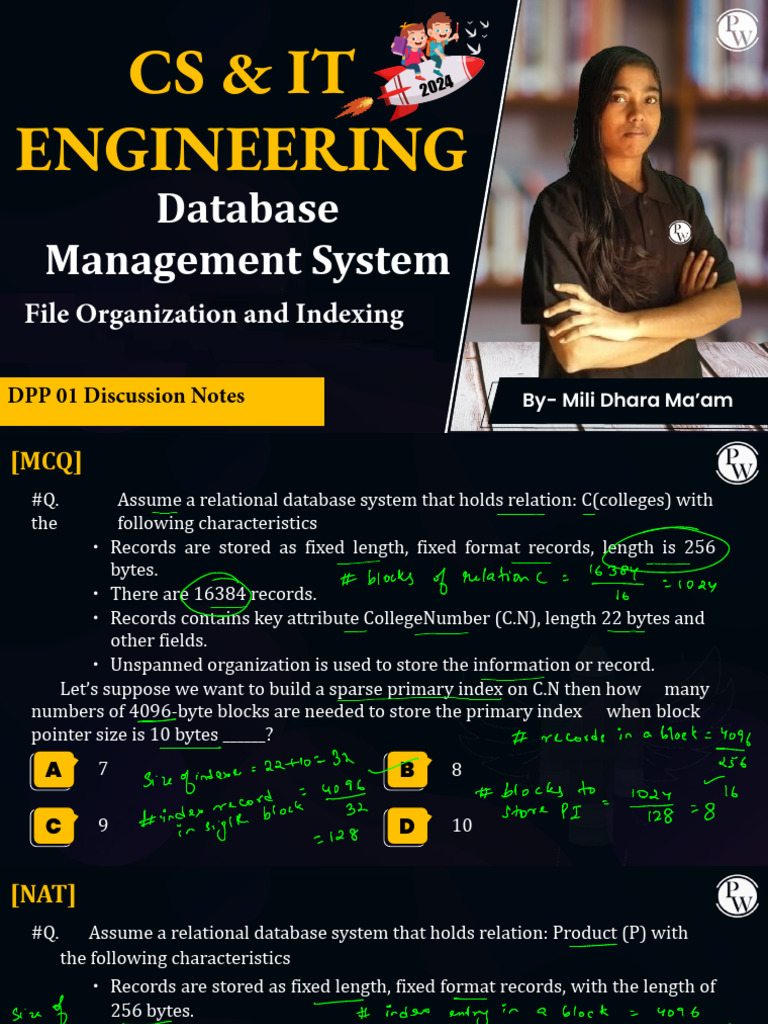 File Organization and Indexing - DPP 01 Discussion Notes | PDF ...