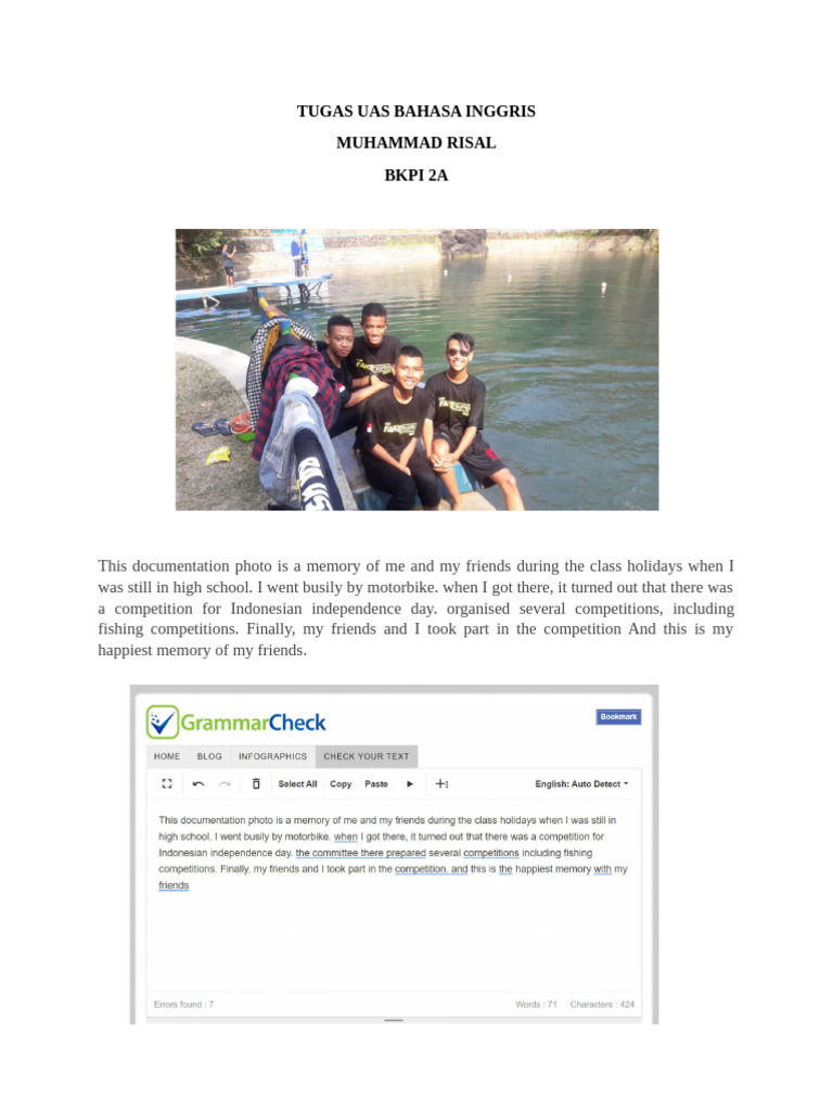 Tugas Bahasa Inggris Holliday | PDF