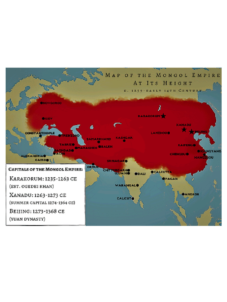 Mongol Empire Map | PDF