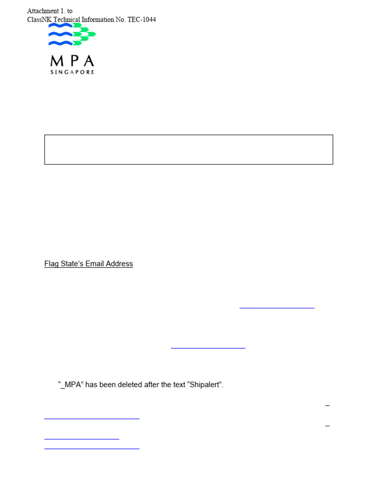 SSAS Testing Update for SG Ships | PDF | Shipping
