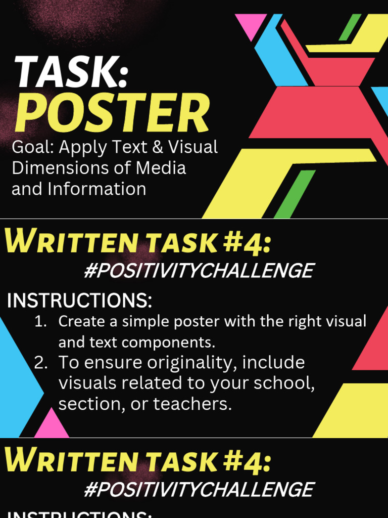 Positivity Challenge Poster Instructions | PDF | Computing