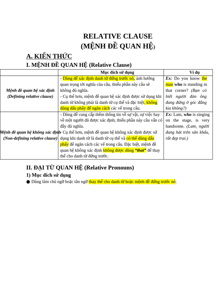 01.04. Relative Clause | PDF