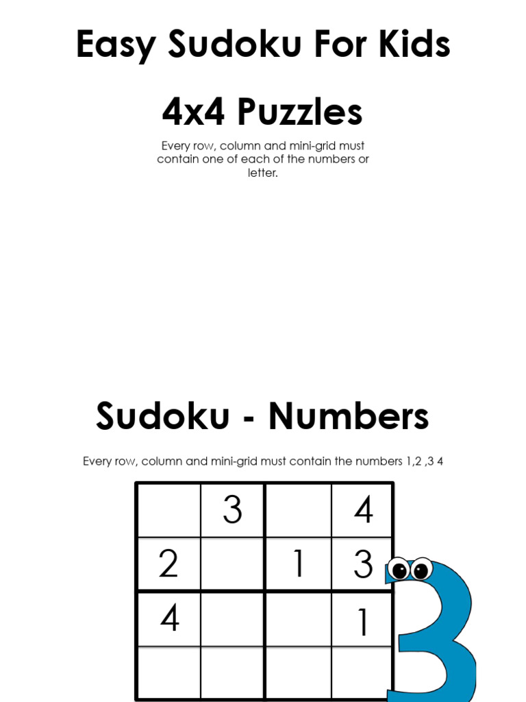 Sudoku Fun for Kids | PDF | Logic Puzzles