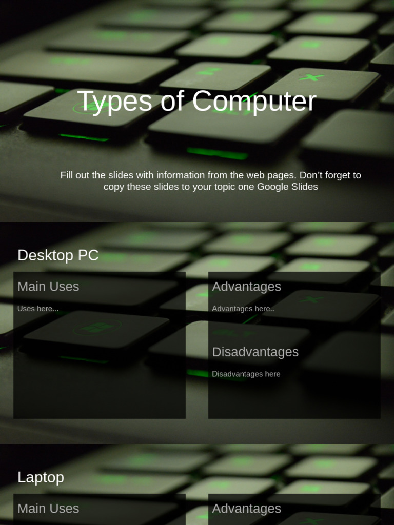 Types of Computer Online Worksheet | PDF