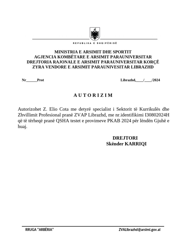 Autorizim Udhetimi | PDF