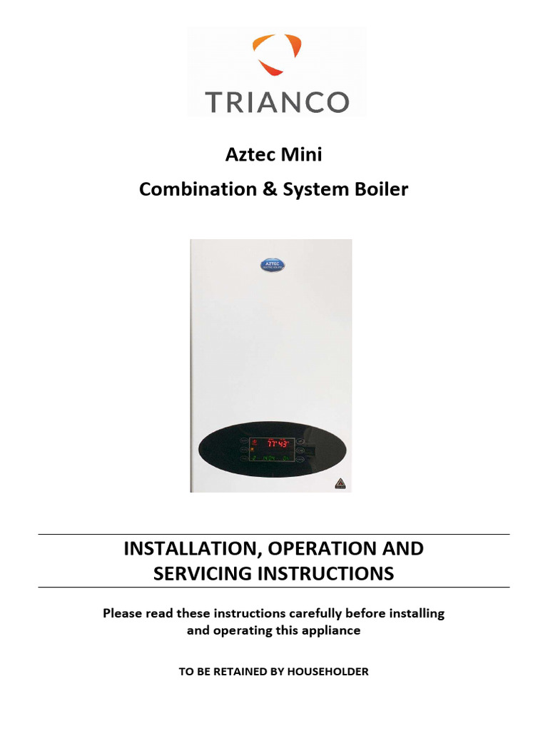 Aztec Mini Boiler Installation Guide | PDF | Thermostat | Electrical Wiring