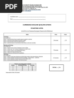 Starters Mock Test | PDF
