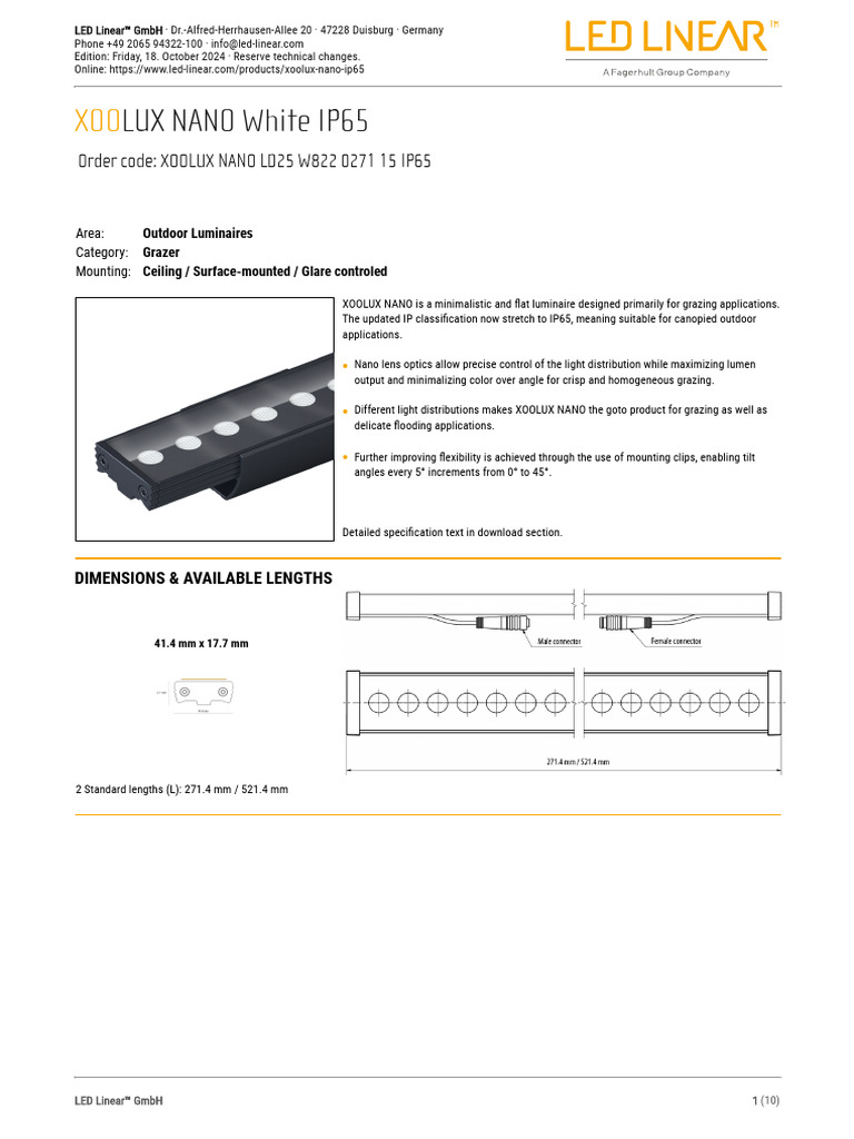 Xoolux Nano LD25 W822 0271 15 Ip65 | PDF | Power Supply ...