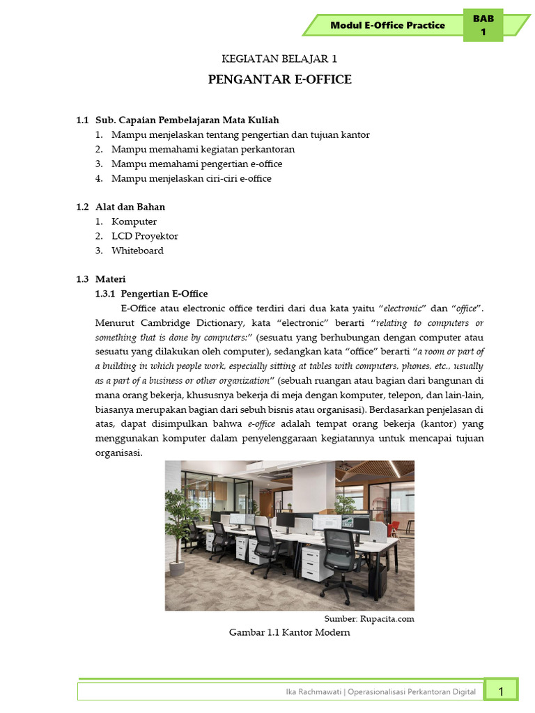 Modul E-Office Practice - 1 | PDF
