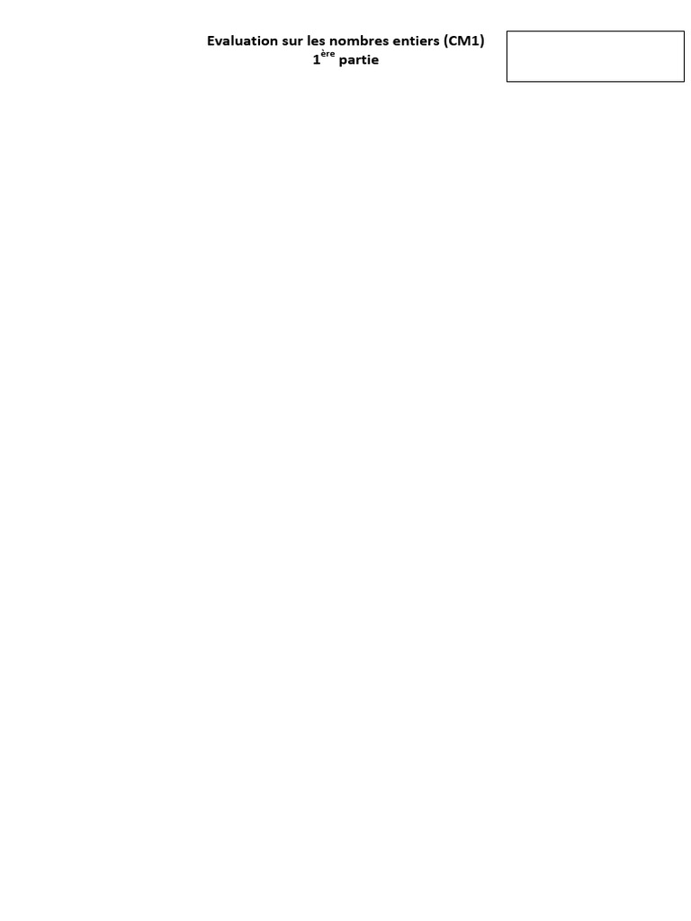 Evaluation CM1 | PDF | Art
