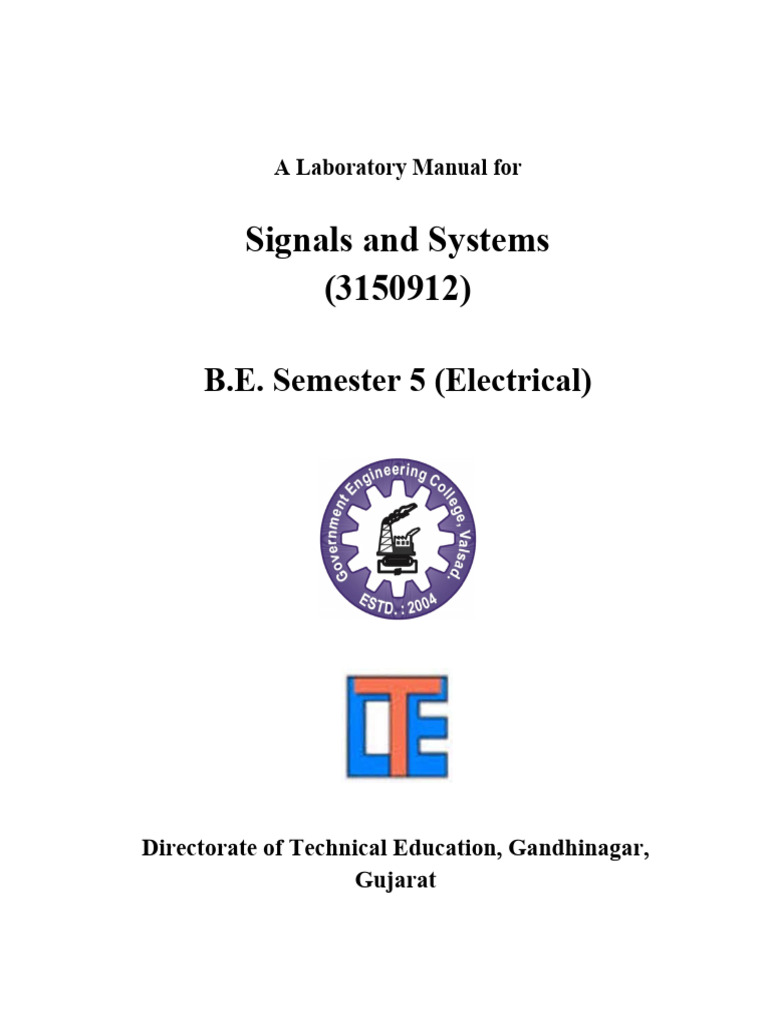 Signals and Systems Lab Manual | PDF | Matlab | Parameter (Computer Programming)