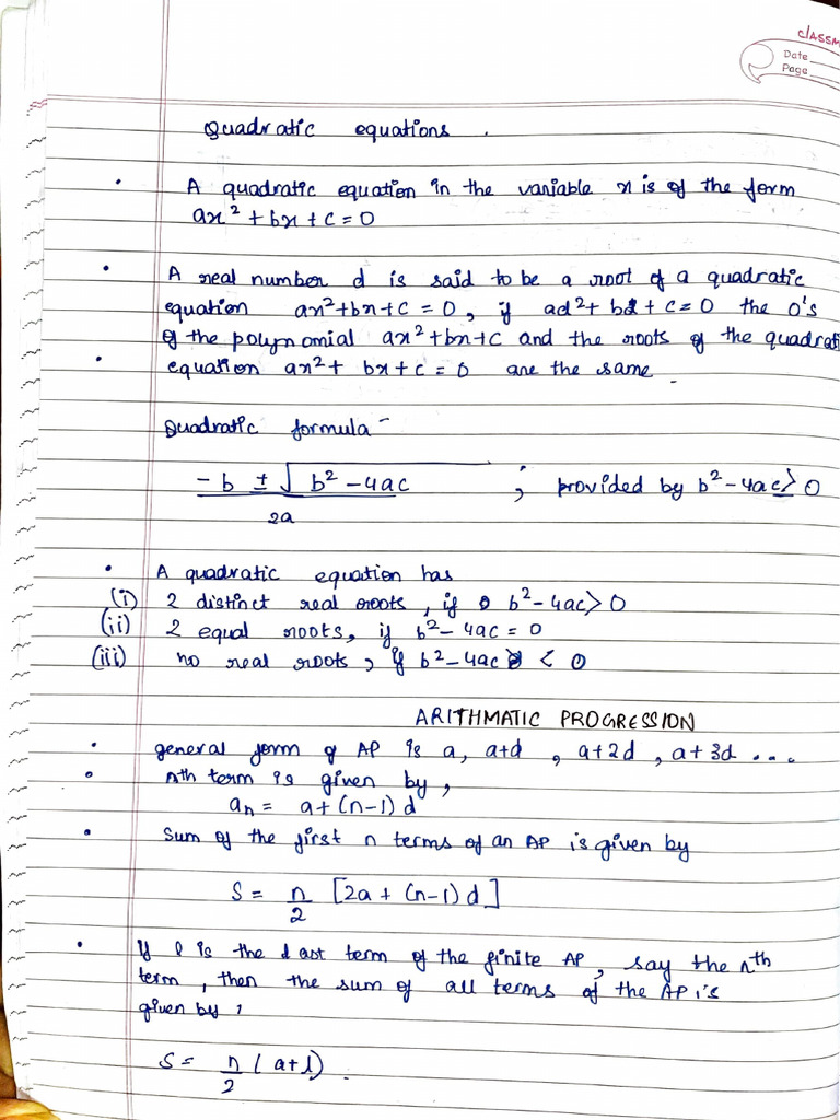 Hanishi Shah XB 25 Maths Portfolio (Formula's and Summary) | PDF