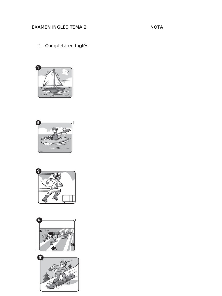 Examen Inglés Tema 2 New Tiger | PDF