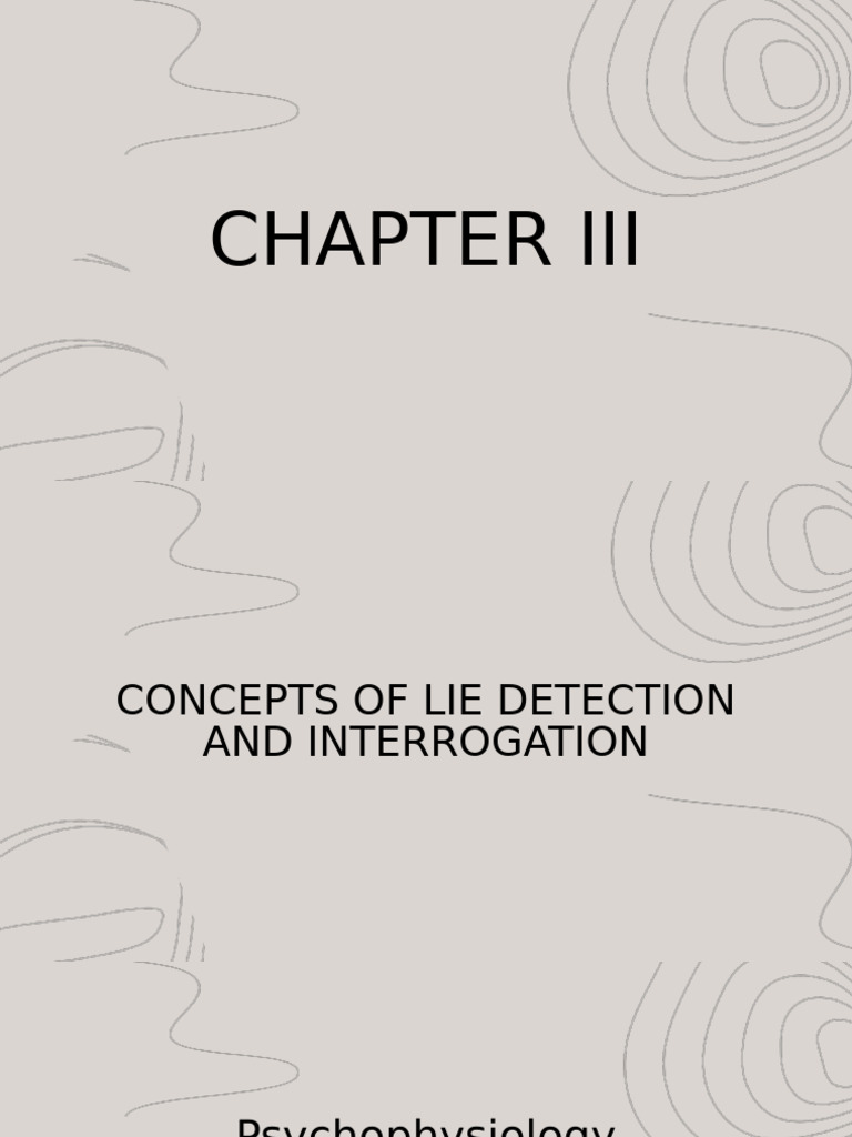 Lie Detection Techniques 4 Pdf Polygraph Psychology