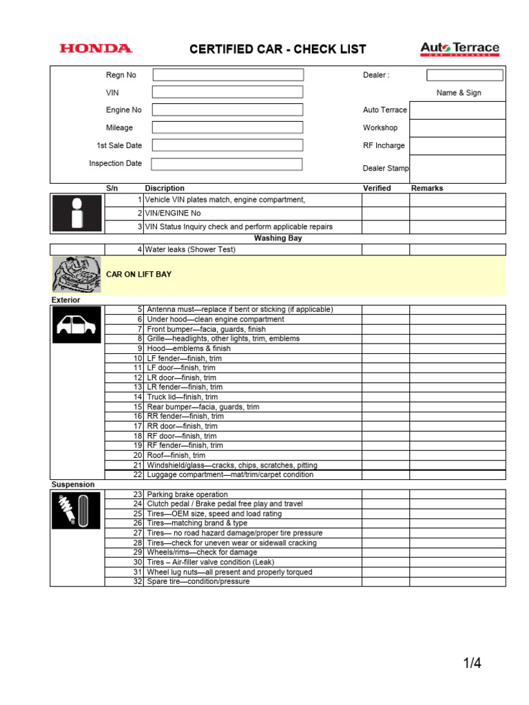 Check_Points_list | PDF | Brake | Motor Vehicle