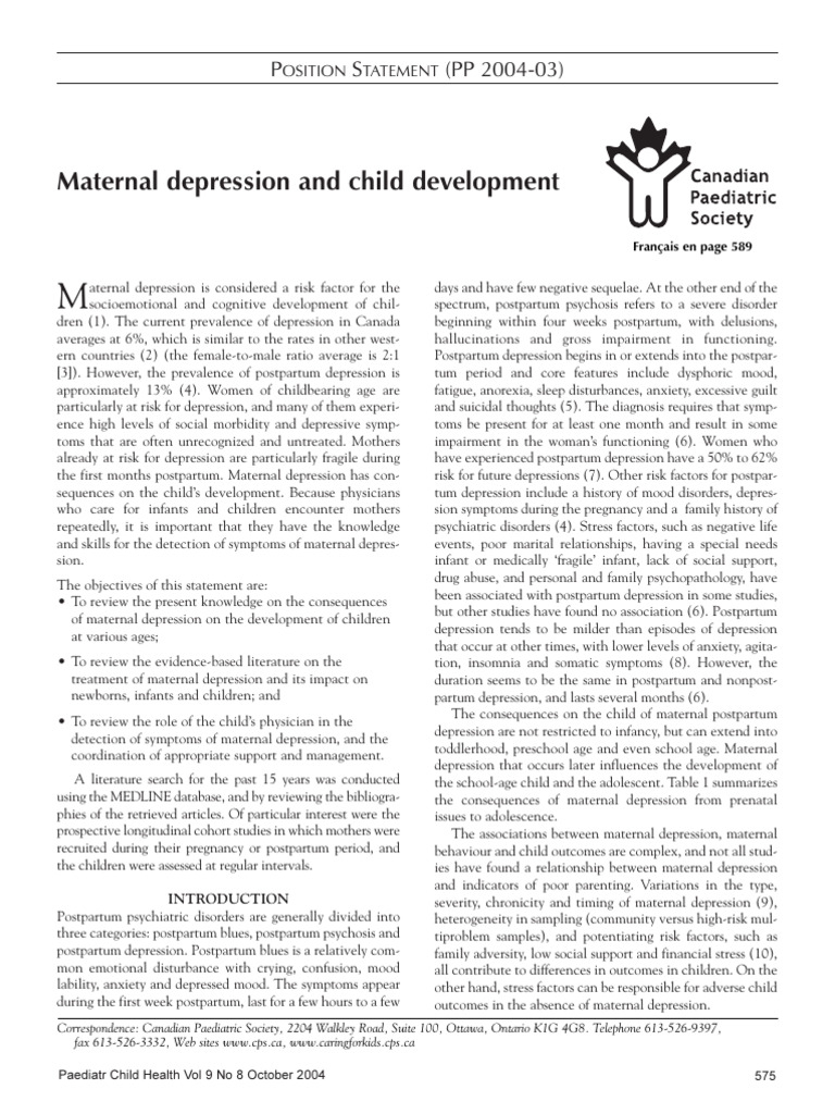 PCH 09575 | PDF | Major Depressive Disorder | Mental Disorder