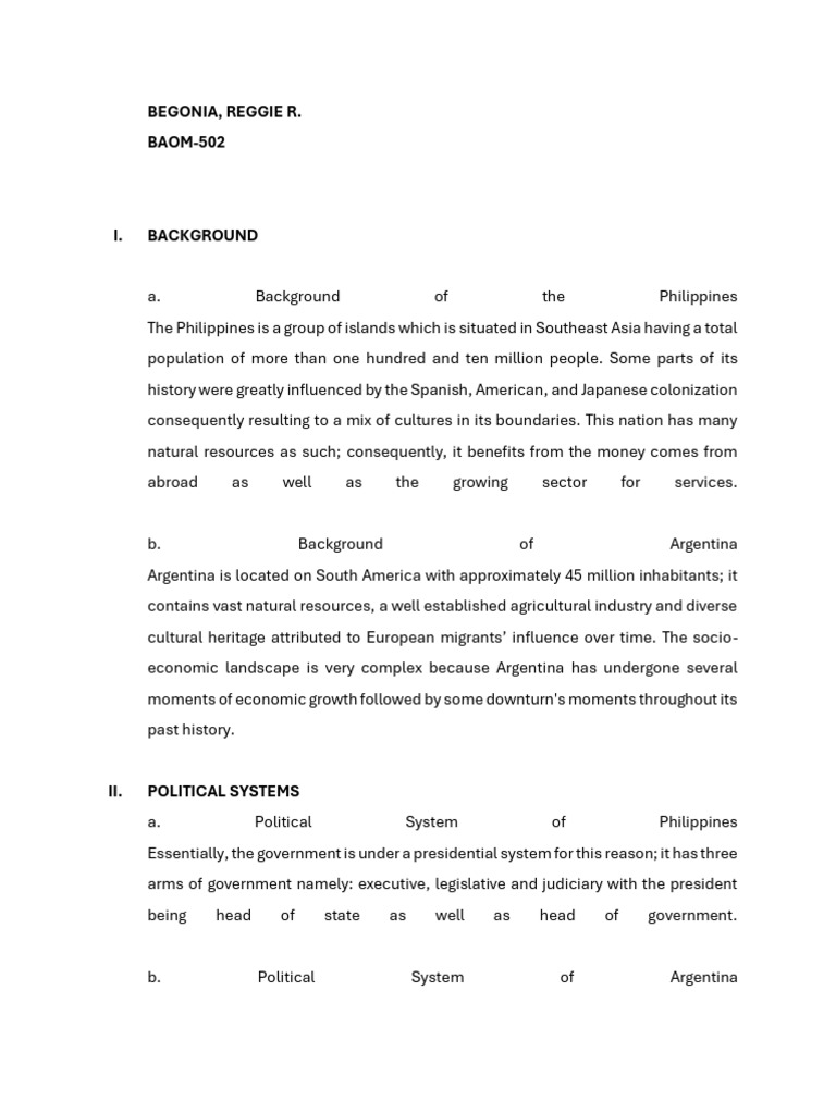 Begonia Baom-502 TP | PDF | Argentina | Philippines