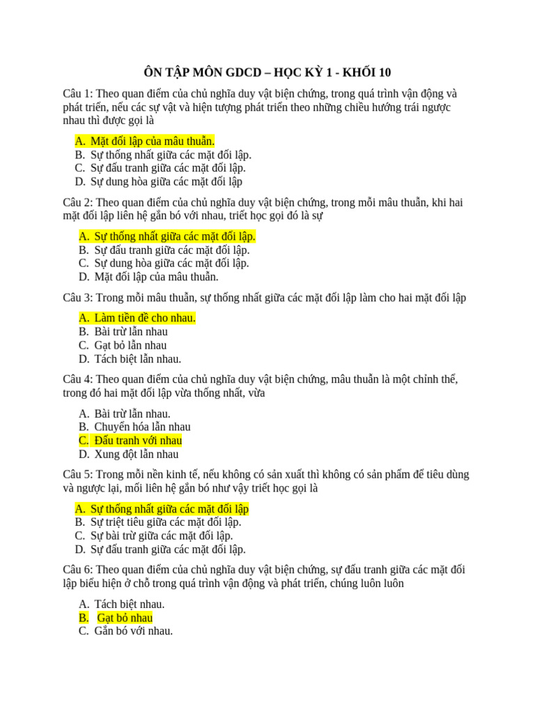 ĐC GDCD10 | PDF