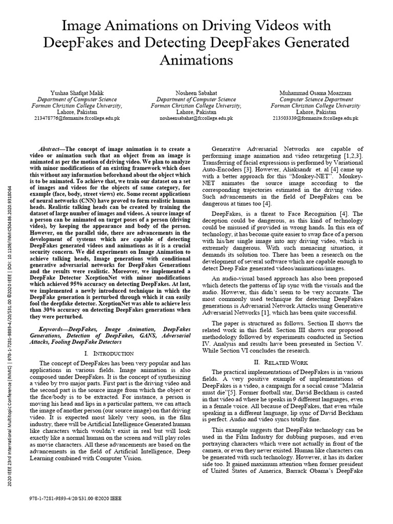 Image Animations On Driving Videos | PDF | Deep Learning | Machine Learning