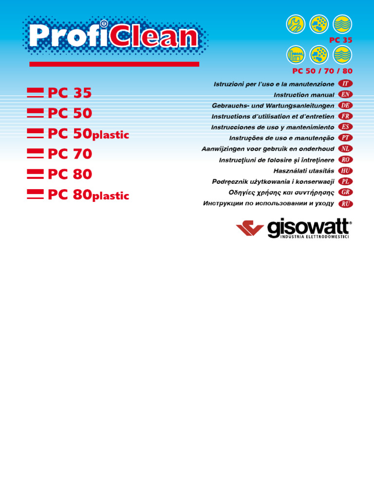 Proficlean P50 | PDF | Electricidad | Ingenieria Eléctrica