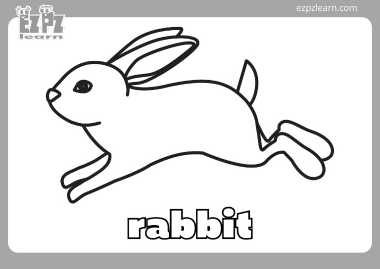 Rabbit Coloring Page | PDF
