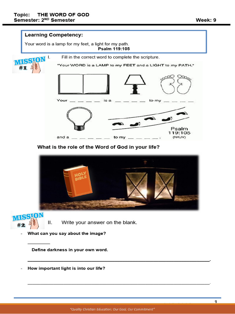 CLEP 12 Q1W9 EDITED | PDF | Bible | God