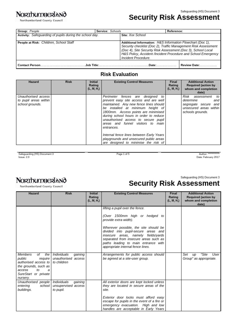 Security Risk Assessment | PDF | Risk | Risk Assessment