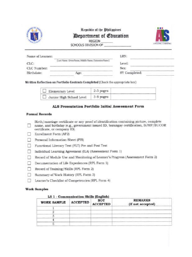 ALS Forms New | PDF