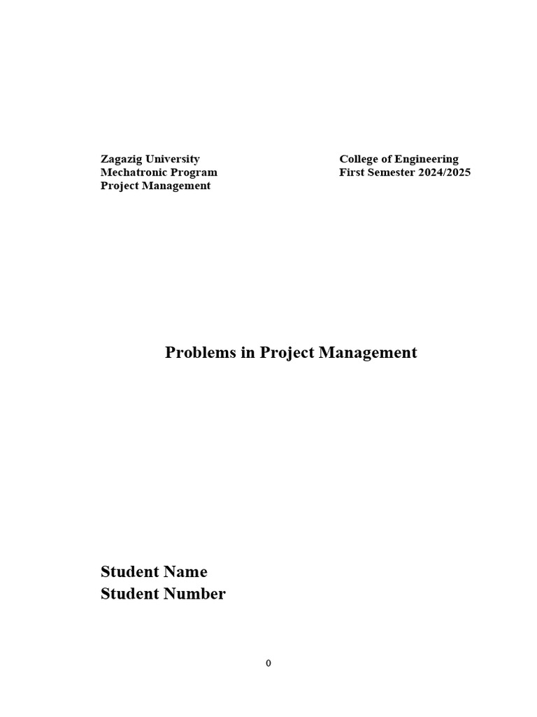 Project Management - Questions Sheet | PDF | Business