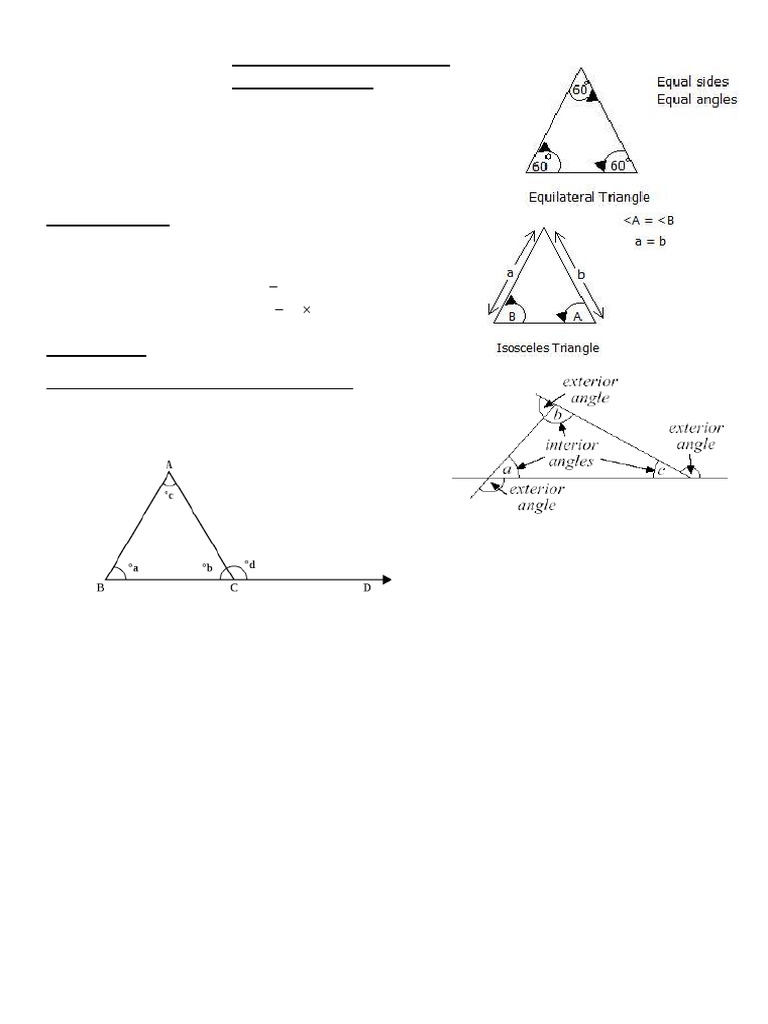 Angle Properties of Polygon & Circles Notes | PDF | Triangle | Circle