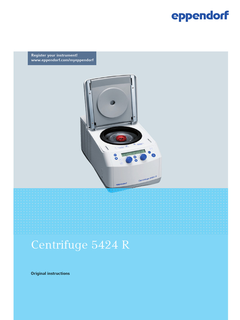 Eppendorf - Centrifuge 5424 R - Centrifugation - Operating-Manual ...