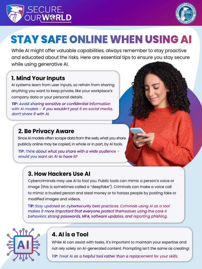 Online Safety Tips for Using AI | PDF | Phishing | Artificial Intelligence