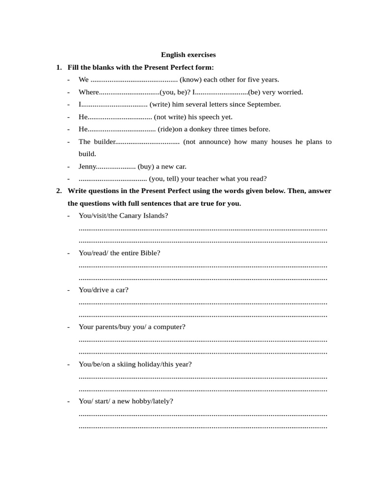 English Exercises ESO | PDF | Foreign Language Studies | Home & Garden