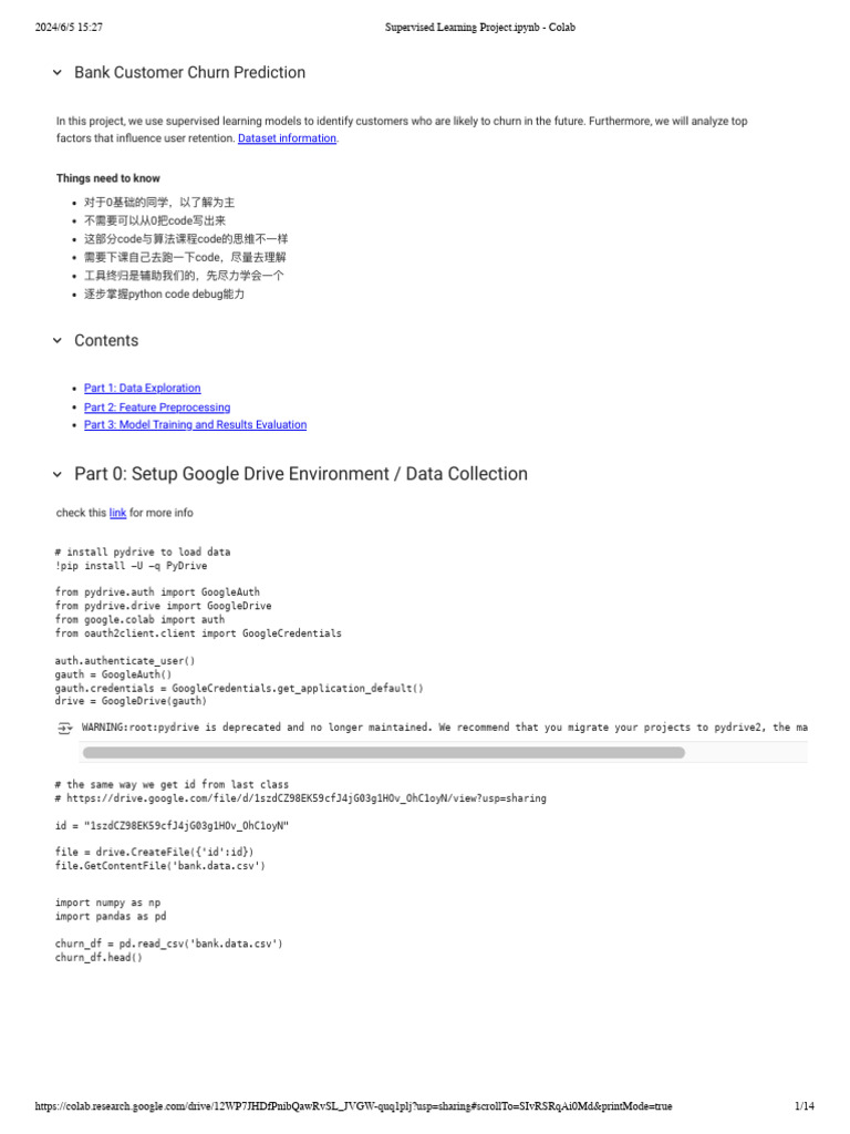 Supervised Learning Project - Ipynb - Colab | PDF | Receiver Operating ...