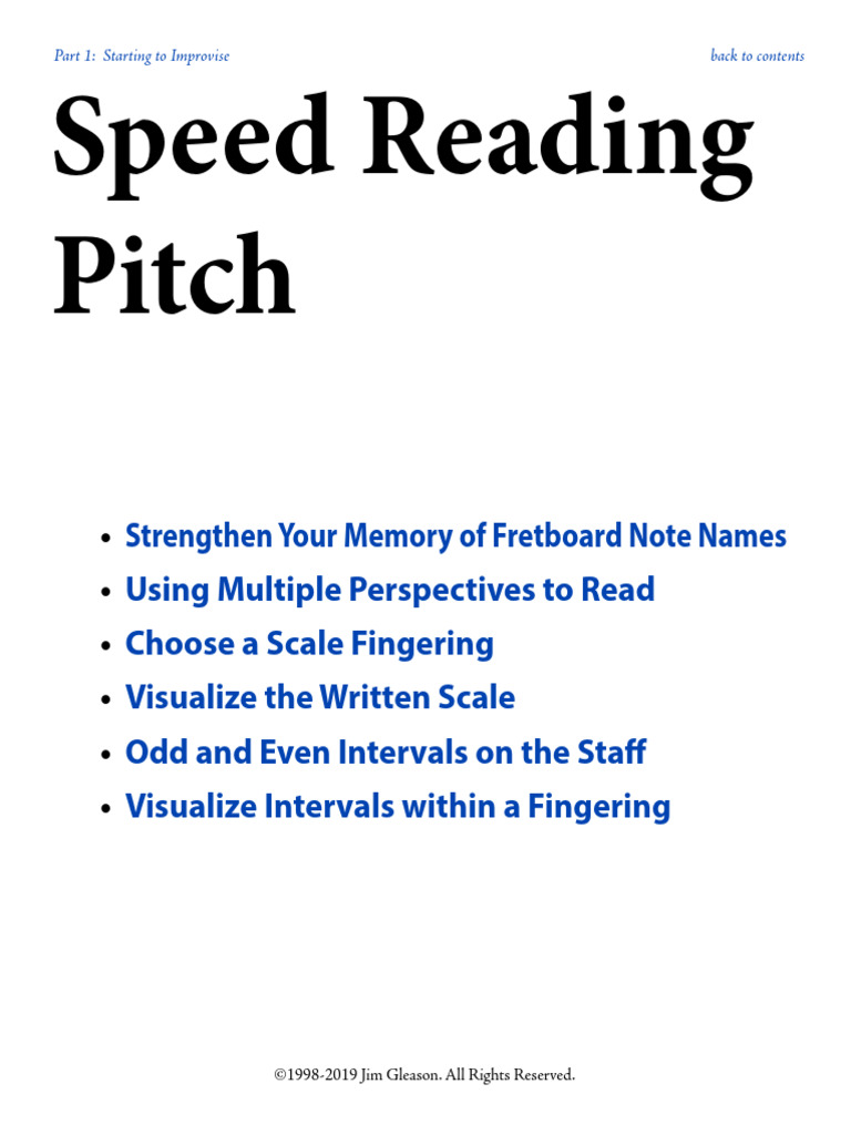09-Speed Reading Pitch | PDF | Chord (Music) | Scale (Music)