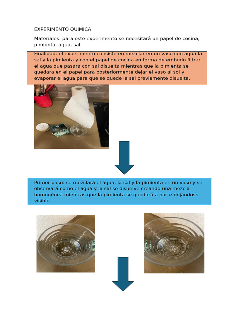 EXPERIMENTO QUIMICA | PDF
