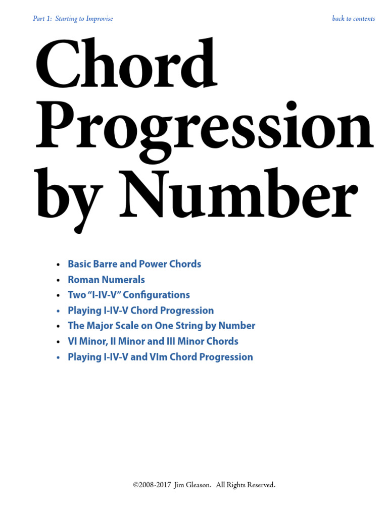 10-Chord_Progression_By_Number | PDF | Musical Compositions | Necked Lutes