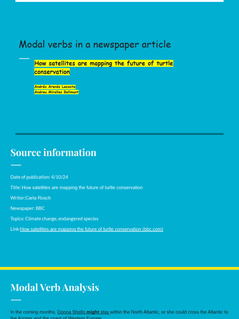 Modal Verbs in A Newspaper Article | PDF