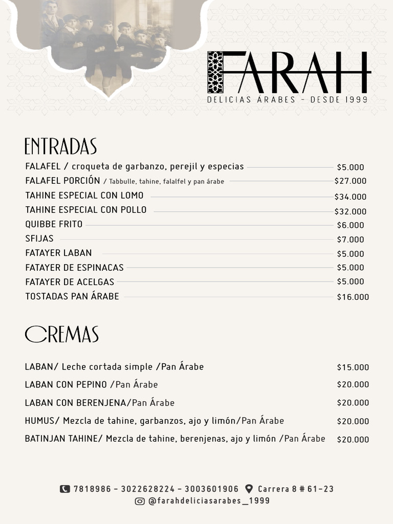 CARTA DIGITAL FARAH 2024 | PDF | Alimentos | Cocina