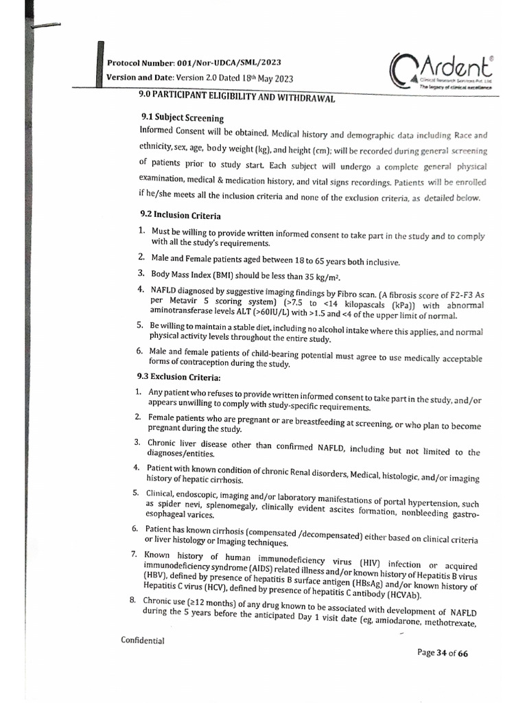 NAFLD - Inclusion & Exclusion Criteria | PDF
