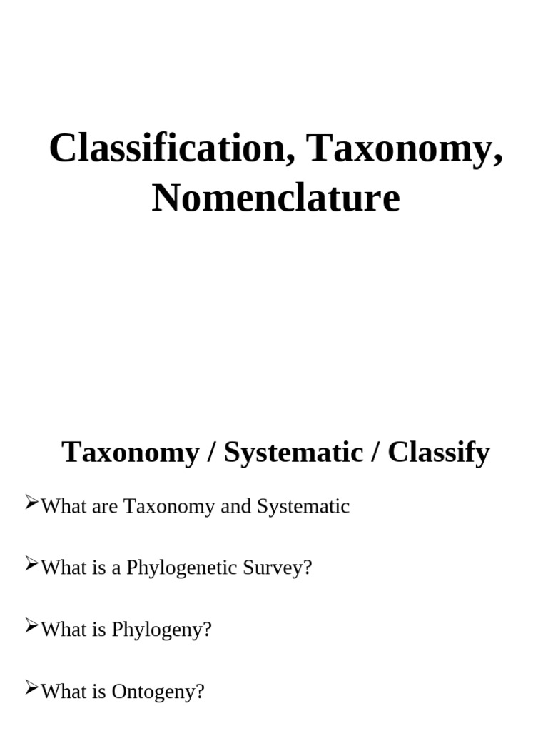 230 Classification Systematics | PDF | Taxonomy (Biology) | Scientific ...