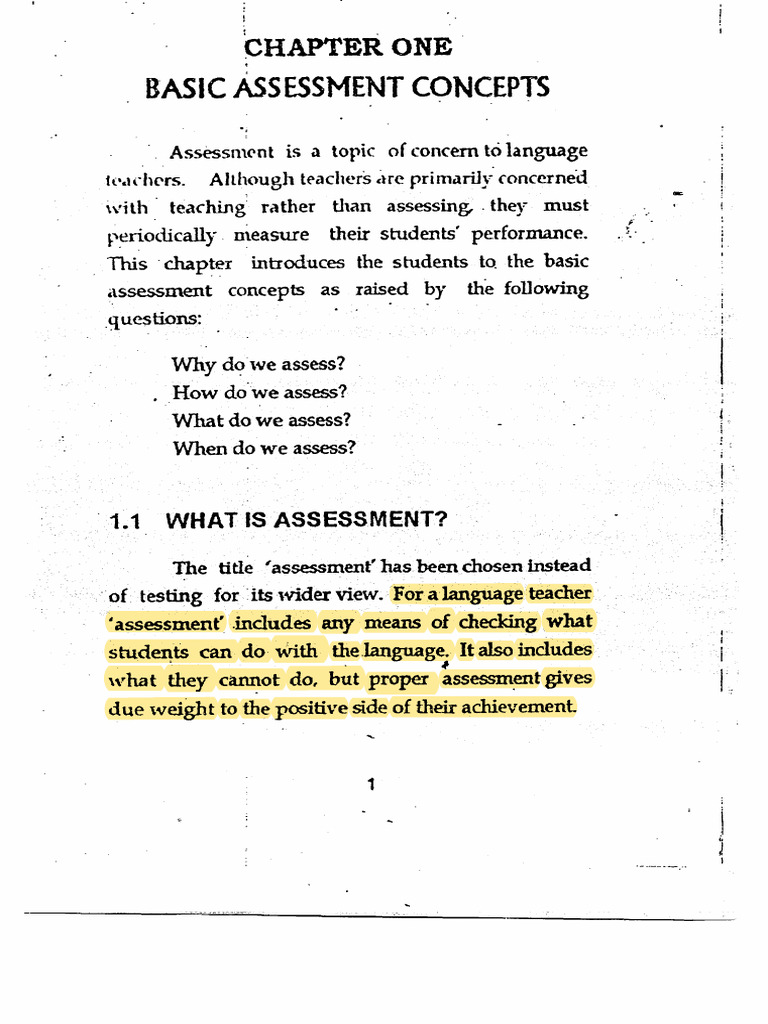 Assessment Chapter 1 to 4 Highlighted | PDF | Cognition