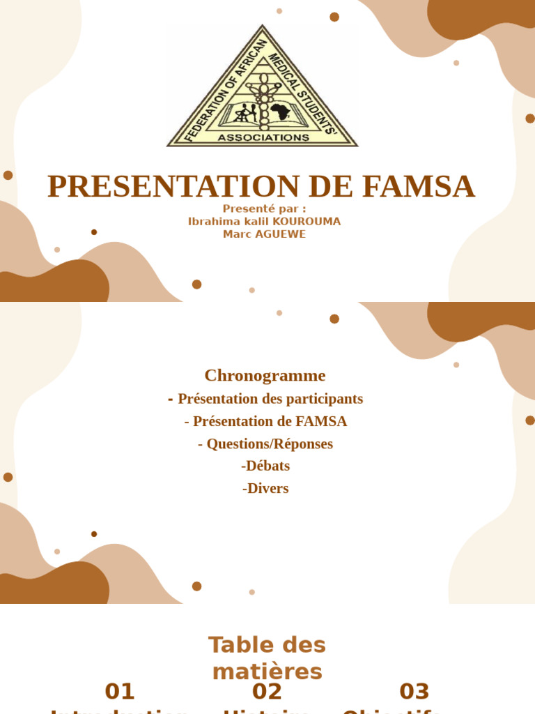 Presentation de FAMSA 101-1 | PDF | Médecine