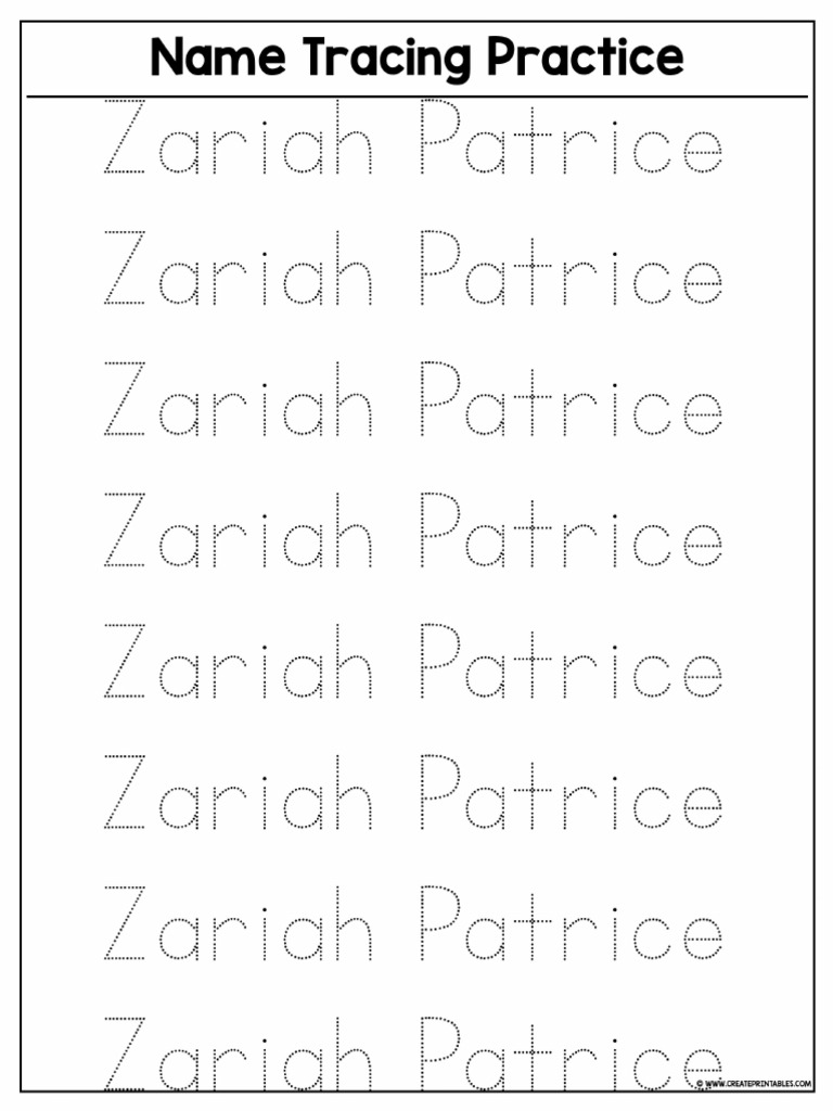 Name Tracing Practice 91F7 B41C 7282 | PDF