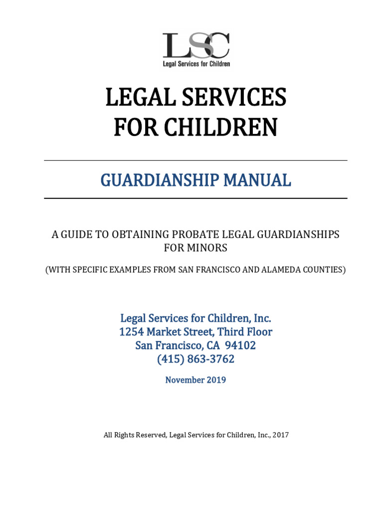 Guardianship Manual | PDF | Legal Guardian | Conservatorship