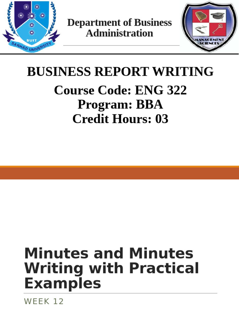 12a. Lecture (Business Report Writing) | PDF | Career & Growth