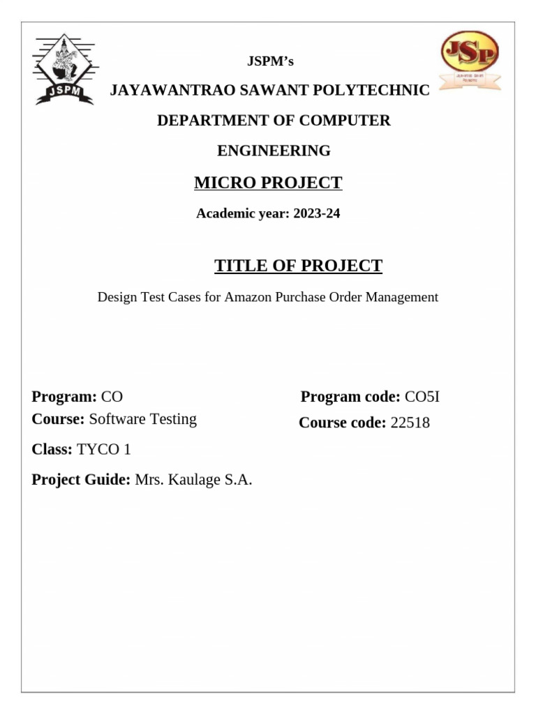 STE Microproject Format | PDF | Software Testing | System STE Microproject Format | PDF | Software Testing | System